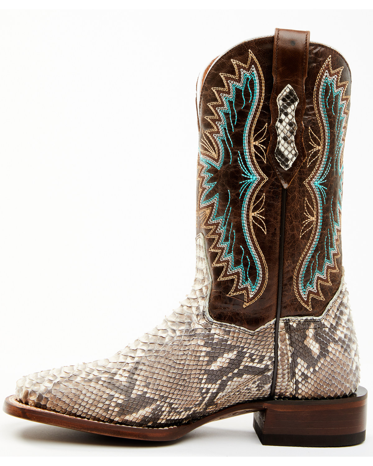 Dan Post Women's Back Cut Natural Python Exotic Western Boot - Broad ...